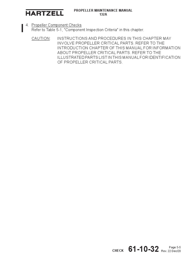 61-10-32 Criterios Hartzell | PDF | Piston | Bearing (Mechanical)