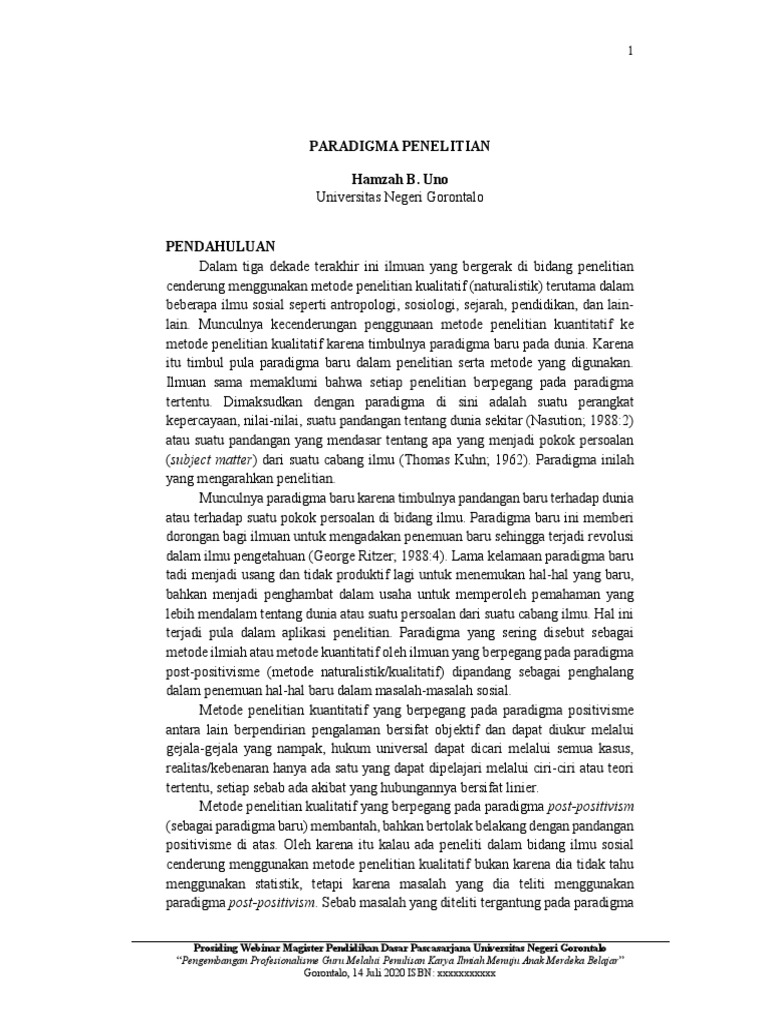 Paradigma Penelitian | PDF | Filsafat | Sains & Matematika