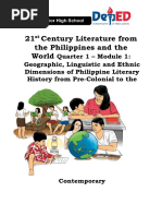 21st Century Literature - Q2 - Module 2 | PDF | Manga | Genre