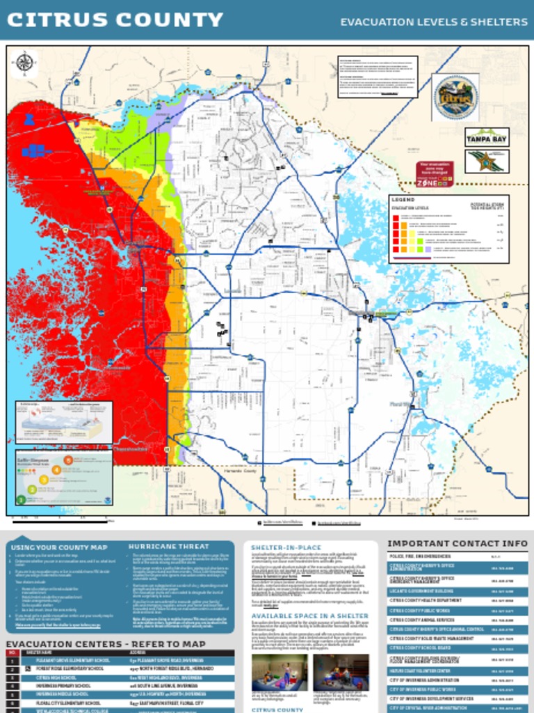 Citrus County Evacuation Levels & Shelters | PDF | Emergency Evacuation ...