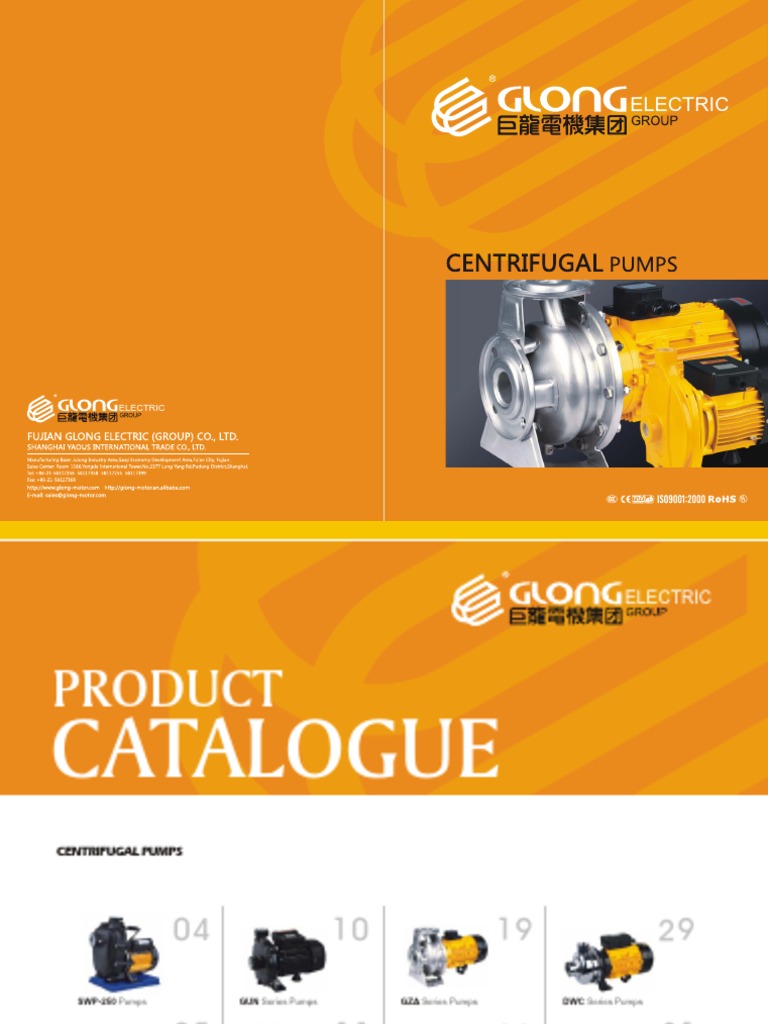 Centrifugal Pumps Catalogue | PDF | Pump | Dynamics (Mechanics)