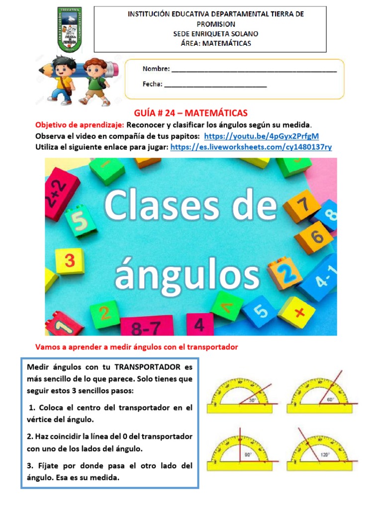 Clasificación y Medición de Ángulos | PDF