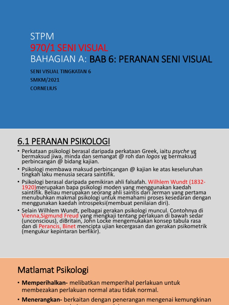 970/1 STPM SENI VISUAL Bab 6 Peranan Seni Visual | PDF