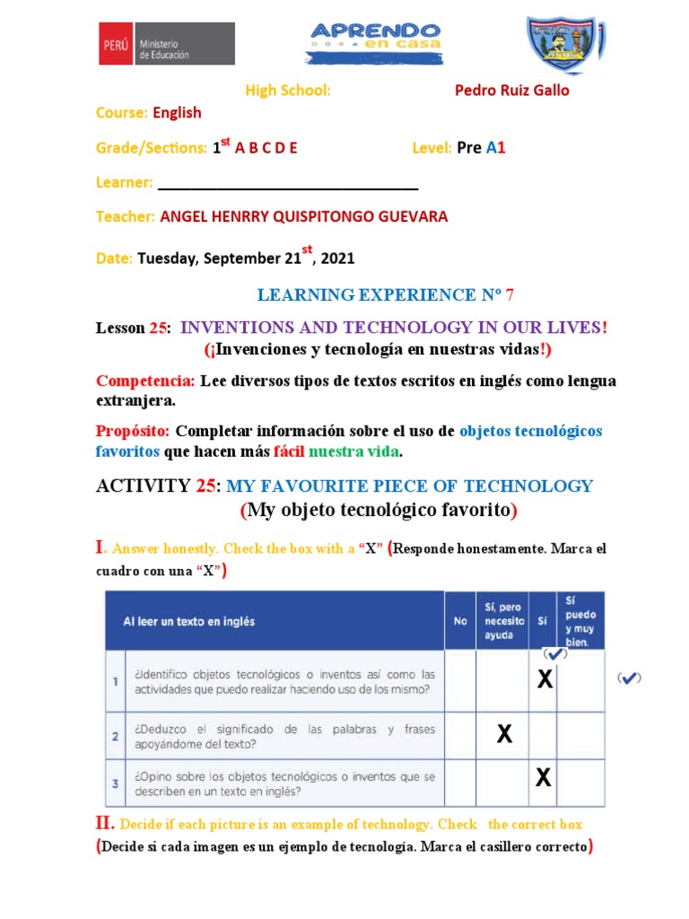 Inventions & Tech in Our Lives | PDF | Juegos y actividades | Arte