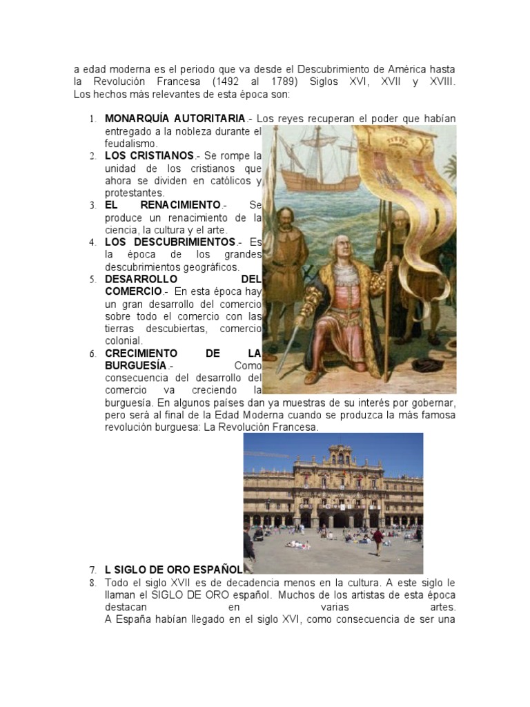 Edad Moderna | PDF | Período moderno temprano | Renacimiento