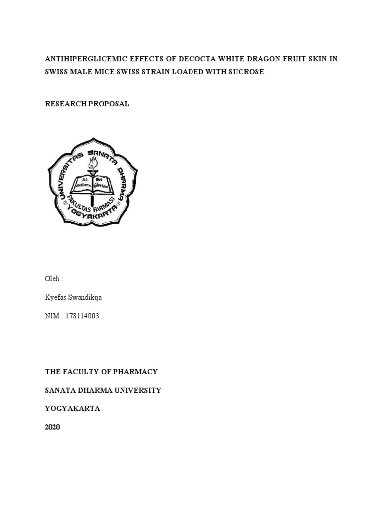 Antihiperglicemic Effects of Decocta White Dragon Fruit Skin in Swiss ...