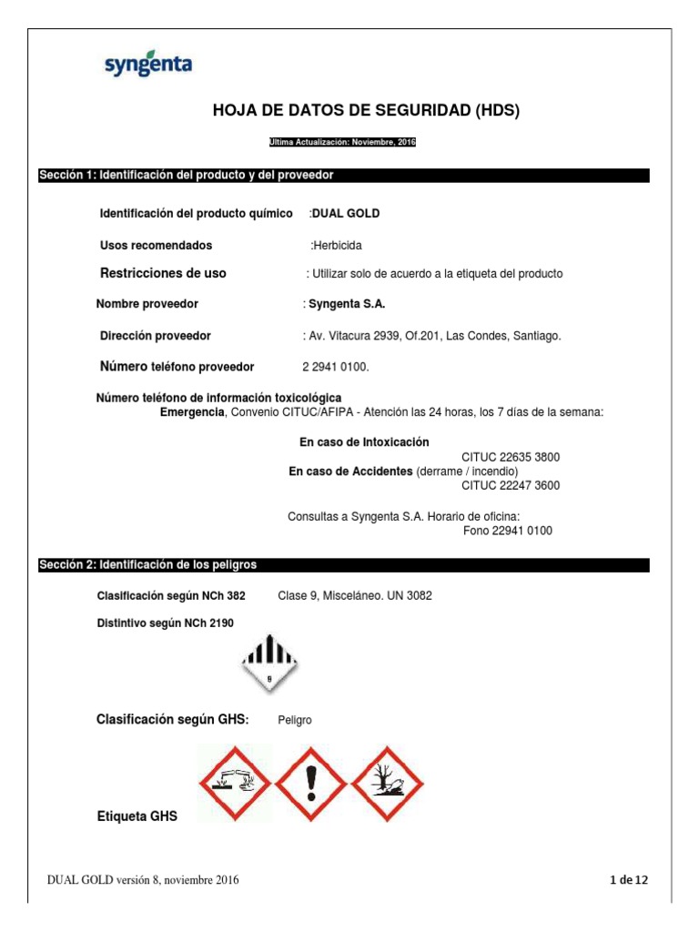 Hoja de Seguridad Imo 9 3082 | PDF | Agua | Dióxido de carbono