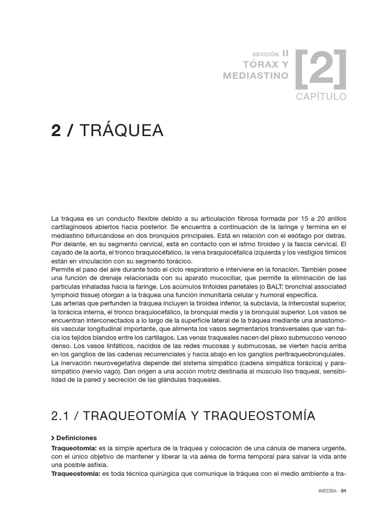Sec II - Cap 2 Tráquea | PDF | Tos | Especialidades Medicas