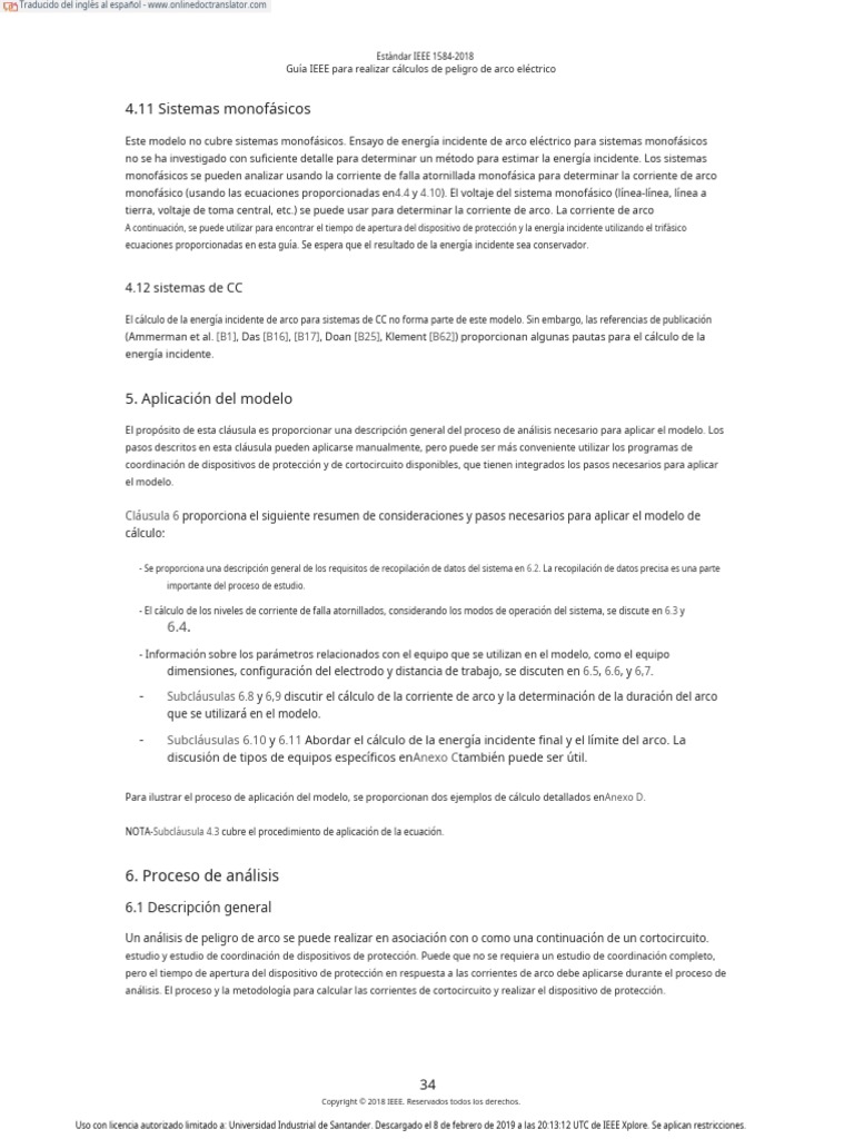 Ieee 1584 2018.en - Es | PDF | Corriente eléctrica | Transformador