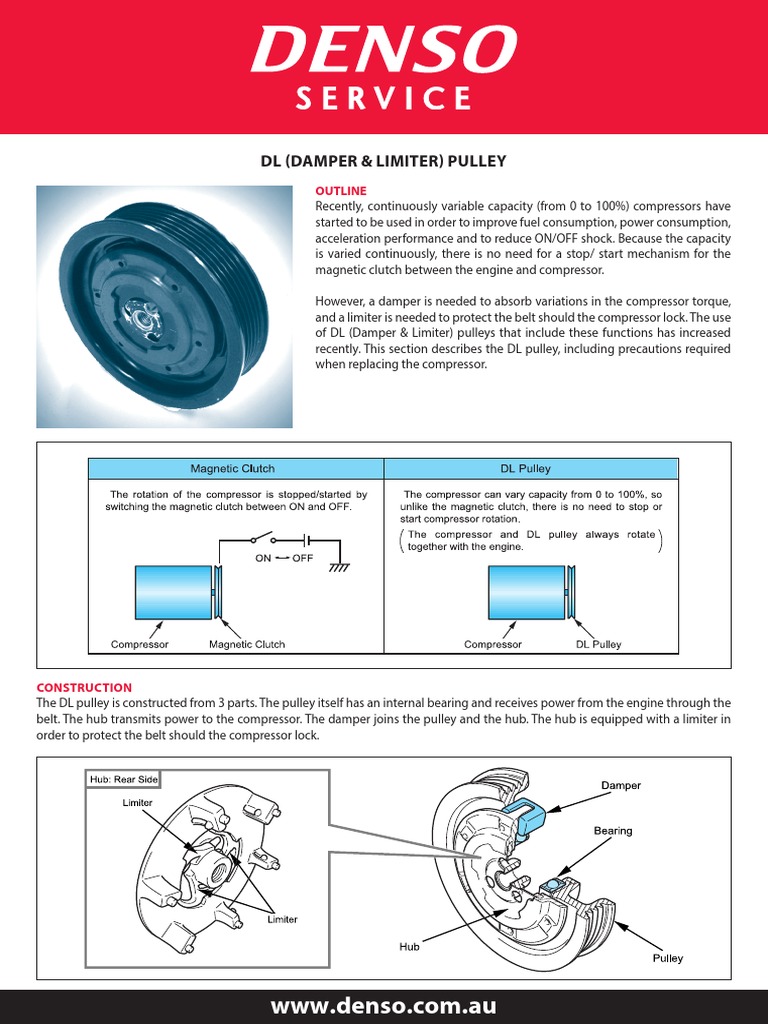 DENSO Service Manual - DL Pulley - Complete | PDF