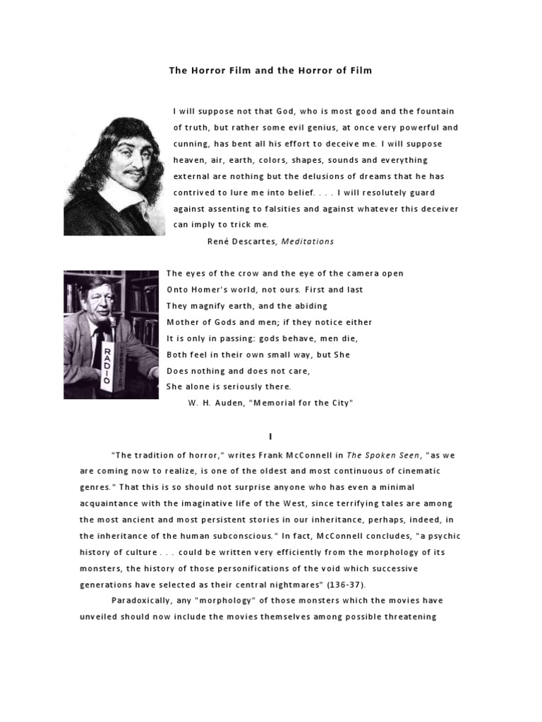 The Horror of Film: A Cinematic Analysis | PDF