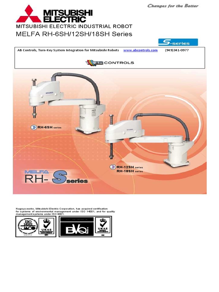 MELFA RH-6SH/12SH/18SH Series: Mitsubishi Electric Industrial Robot | PDF | Input/Output ...