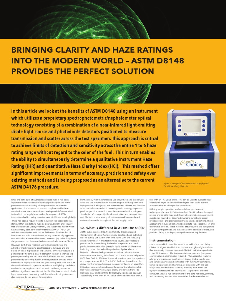 Bringing Clarity and Haze Ratings Into The Modern World - Astm D8148 ...