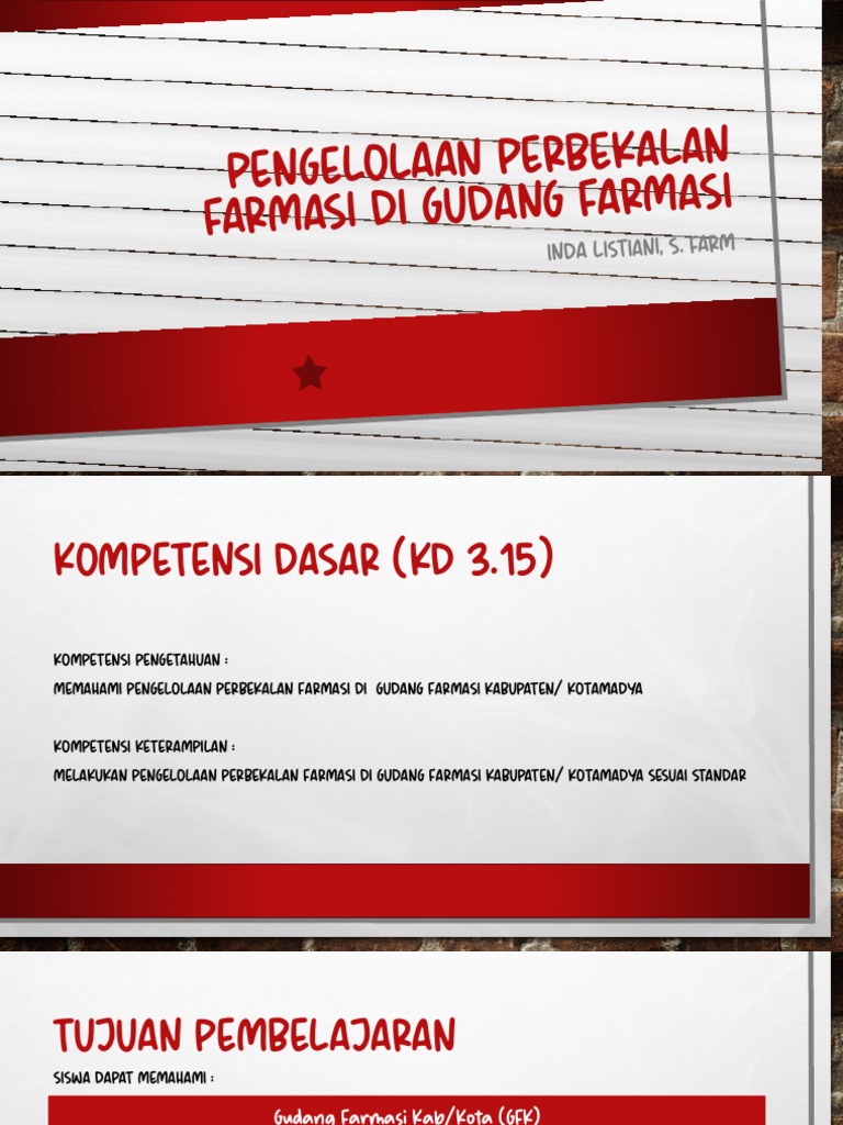 Pengelolaan Di Gudang Farmasi Pdf