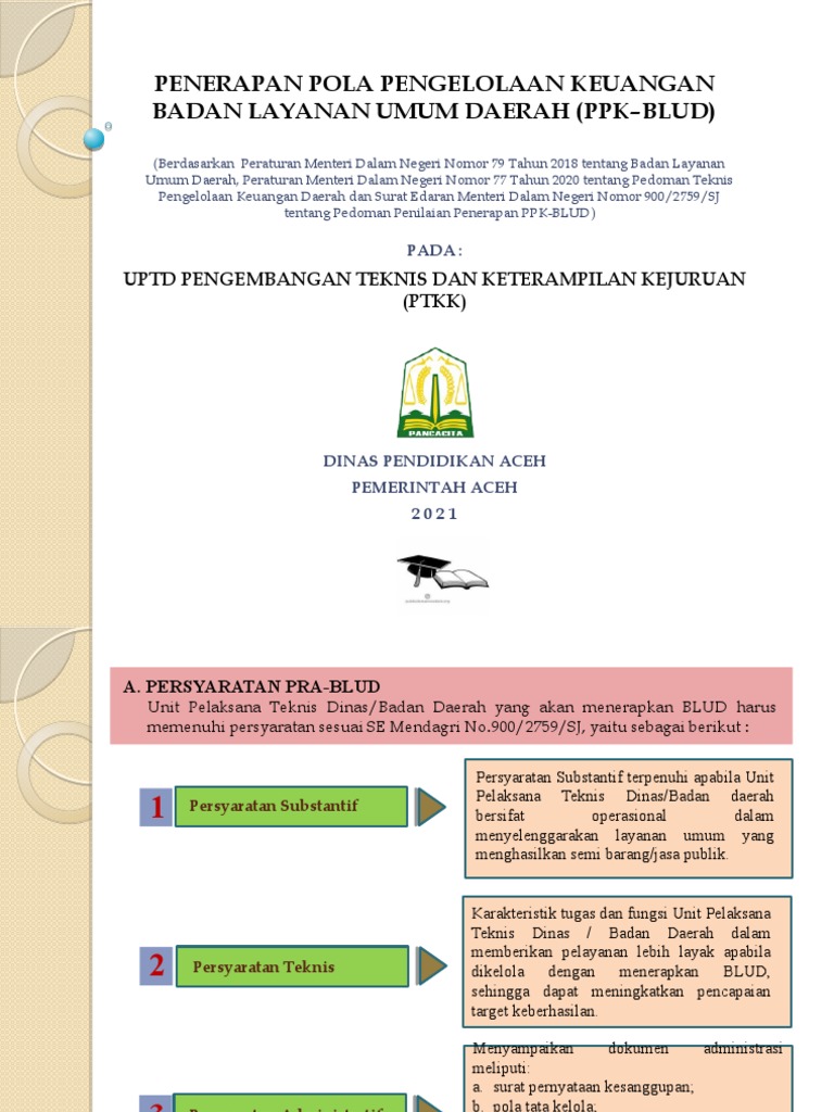 Penerapan PPK-BLUD UPTD PTKK | PDF