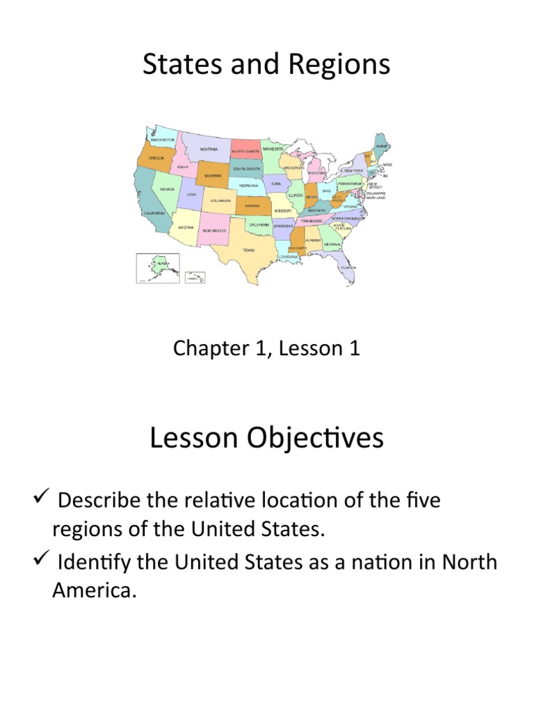 Ch. 1 Lesson 1 States and Regions | Download Free PDF | Western United ...