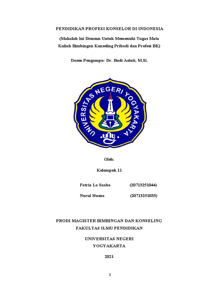 Pengembangan Profesi BK Di Indonesia | PDF