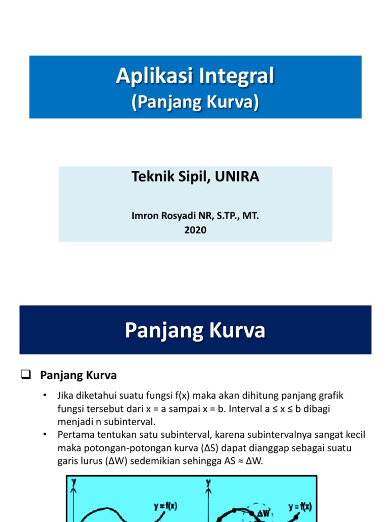 Aplikasi Integral (Panjang Kurva) | PDF