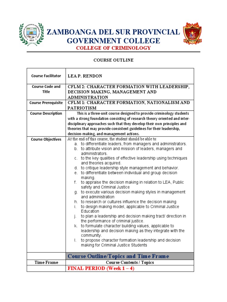 CFLM 2final Topics Activities | PDF | Leadership | Decision Making