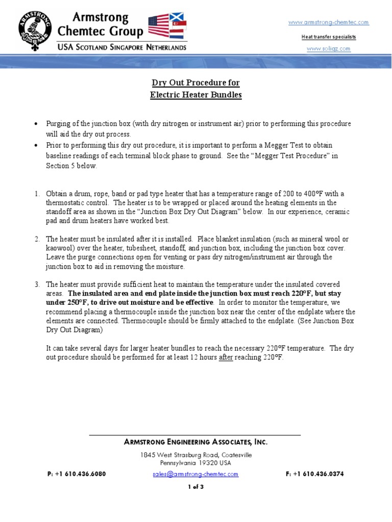 Dry Out Procedure for Electric Heater Bundles: A Step-by-Step Guide to ...