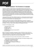 Roman Jakobsons Functions of Language | PDF