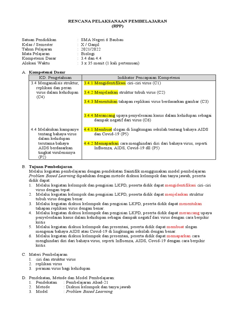RPP Virus - PBL | PDF
