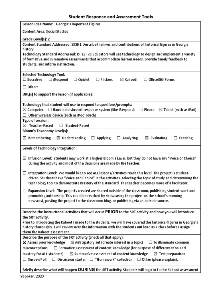 Georgia Historical Figures Assessment Tool | PDF | Educational ...