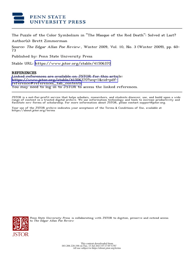 The Masque of The Red Death | PDF | Color