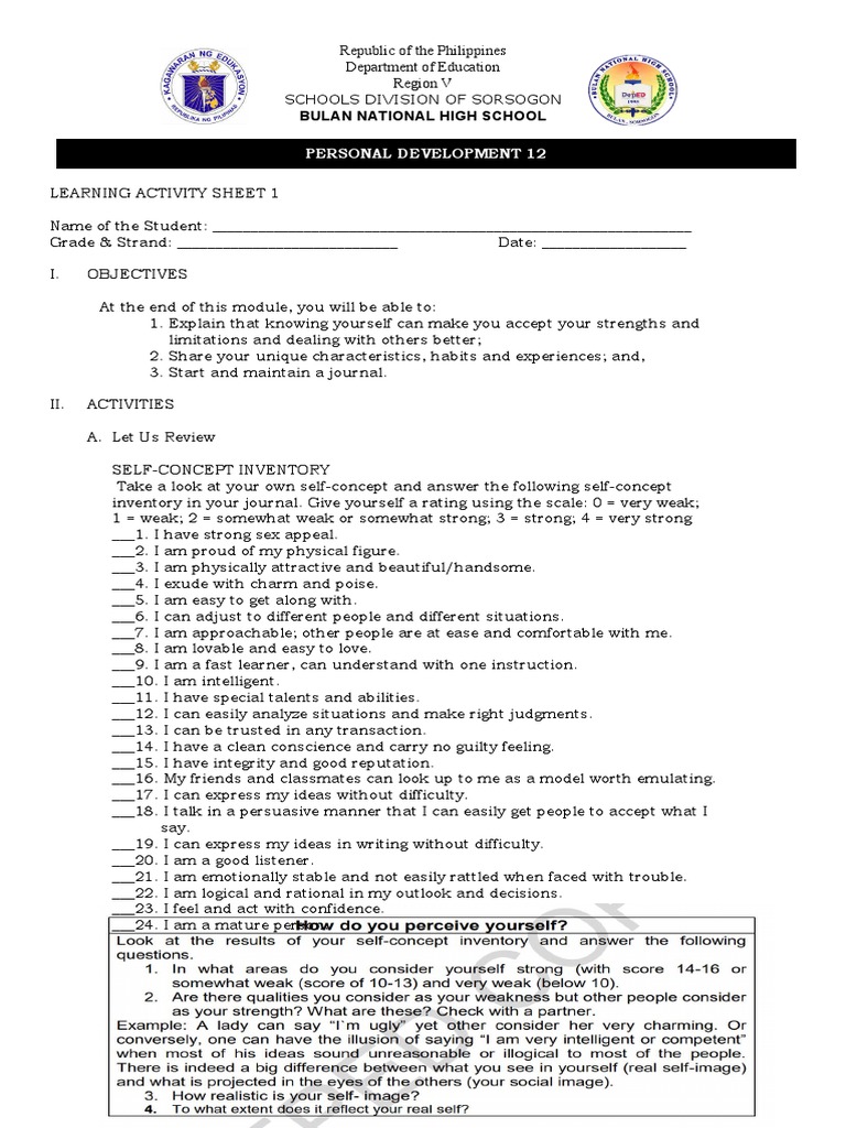 Personal Development for Students | PDF | Self | Risk