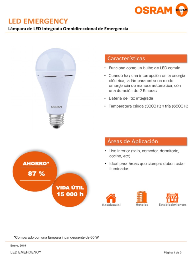 Datasheet - Led Emergency Lamp | PDF | Diodo emisor de luz | Ligero