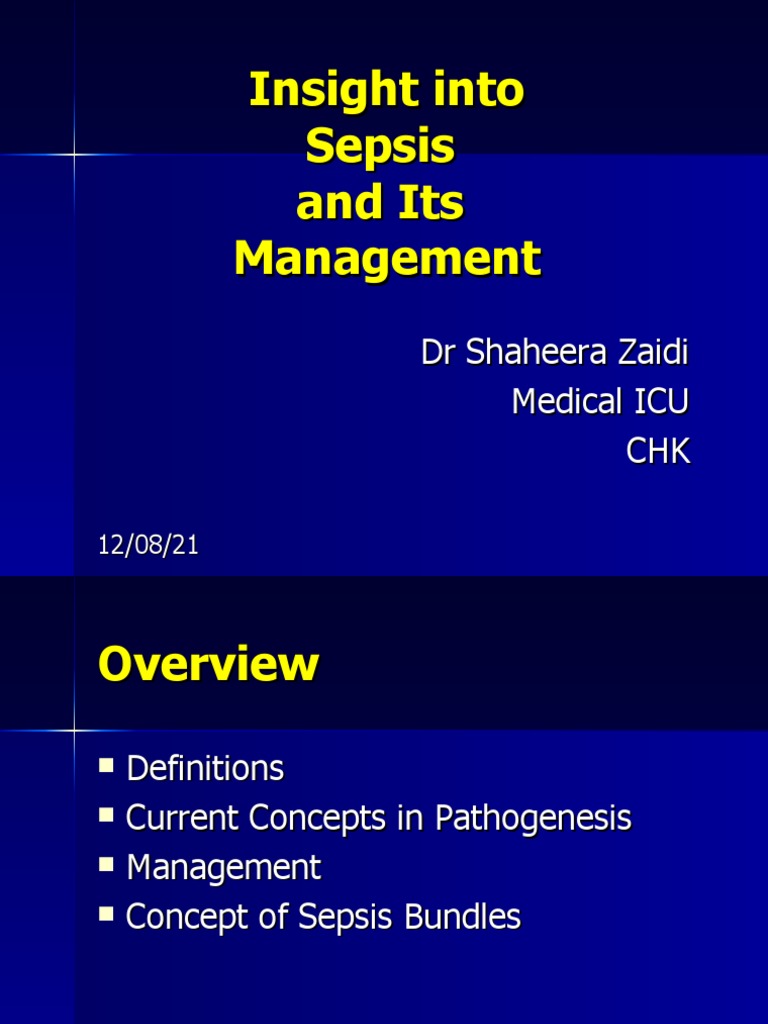 Management of Sepsis, Surviving Sepsis Campaign Guidelines | PDF ...