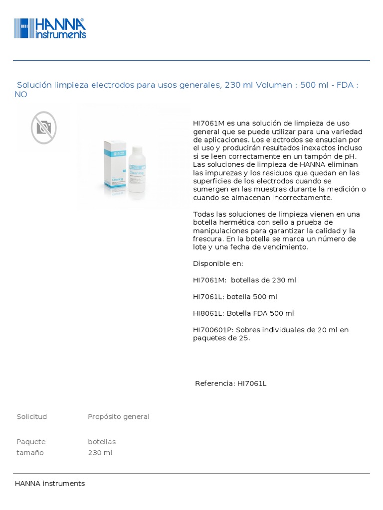 Product - 5077 - Ficha de Solucion de Limpieza | PDF