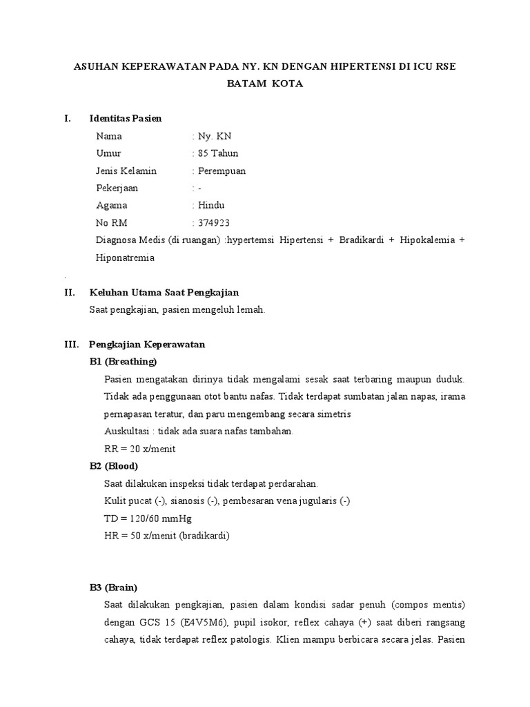 ASKEP ICU Hipertensi | PDF