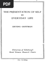 Erving Goffman - The Presentation of Self in Everyday Life-University of Edinburgh (1956) | PDF ...