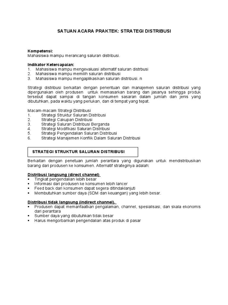 Strategi dan Manajemen Saluran Distribusi | PDF | Bisnis | Komputer