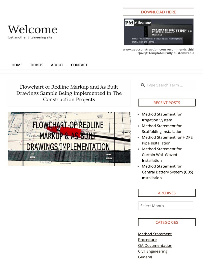 Flow Chart Red Line Markup and As Built Drawings | PDF | Systems ...