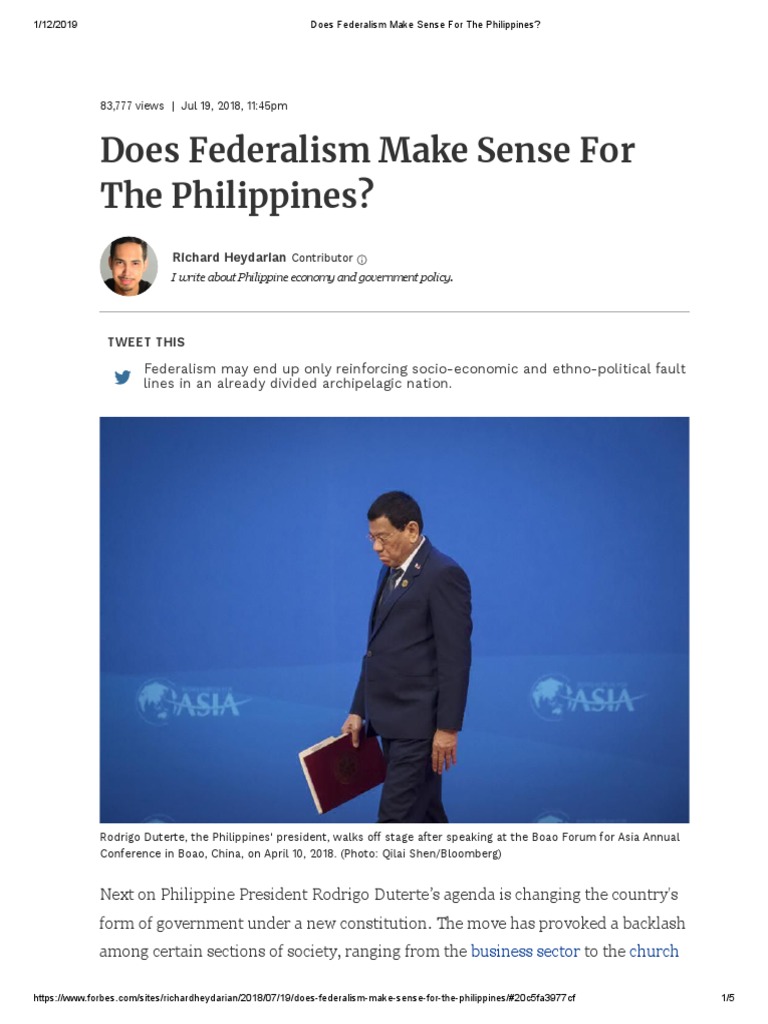 Federalism's Risks for the Philippines | PDF | Federalism | Philippines