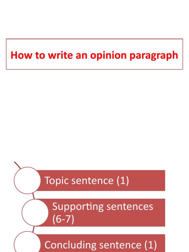 How To Write An Opinion Paragraph | PDF | Career & Growth