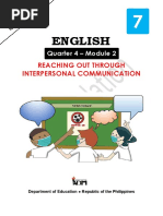 English: Quarter 4 - Module 2: Strategies For Effective Interpersonal Communication ...