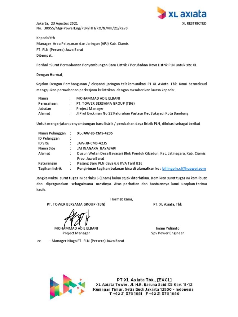 PSB PLN XL Jatinagara - Bayasari Jaw-Jb-Cms-4235 - RMB | PDF