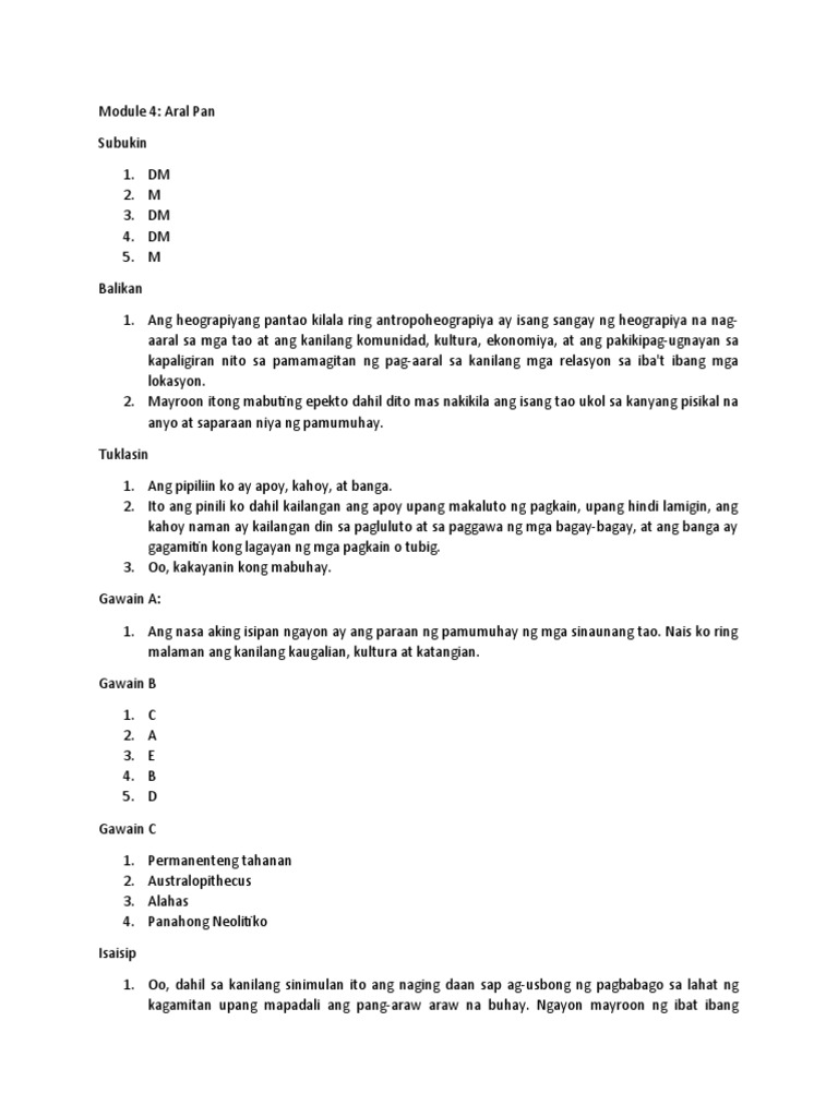 Aral Pan 4 | PDF