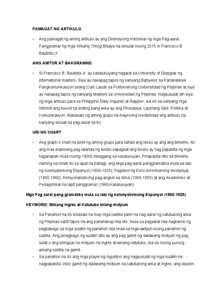 Direksiyong Historikal NG Mga Pag Aaral Panggramar NG Mga Wikang Timog ... Direksiyong Historikal NG Mga Pag Aaral Panggramar NG Mga Wikang Timog ...