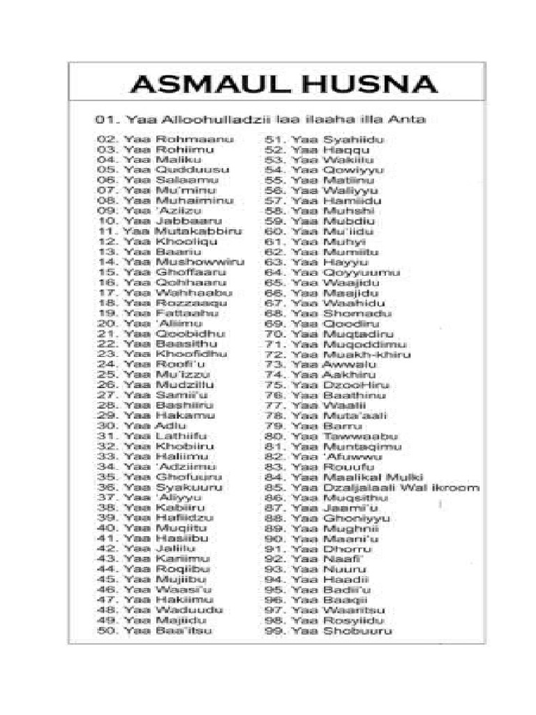 Asmaul Husna | PDF
