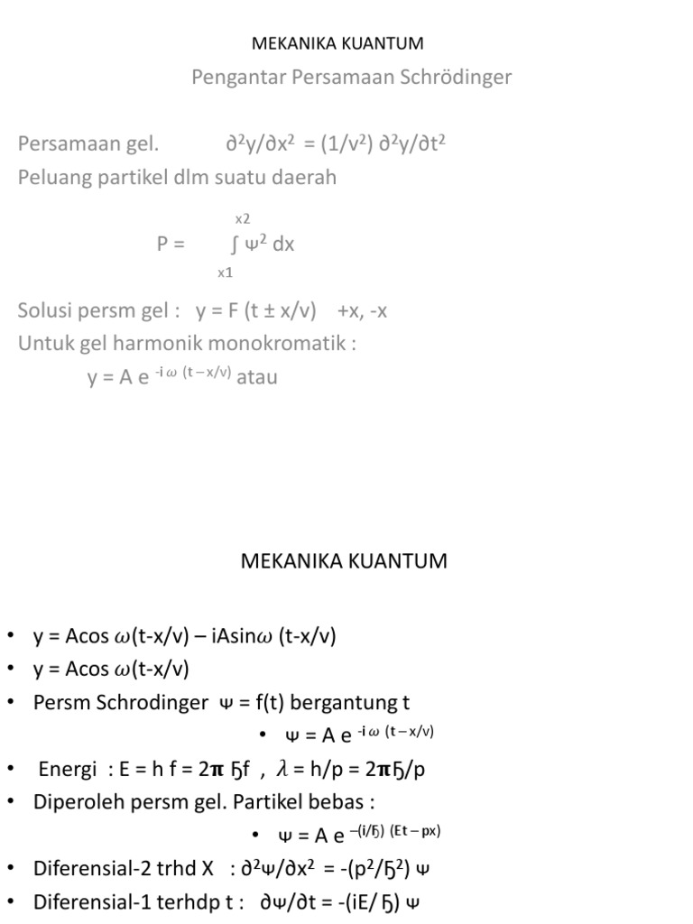 7.mekanika Kuantum Schroudingger-1 | PDF | Metode & Bahan Ajar | Sains & Matematika
