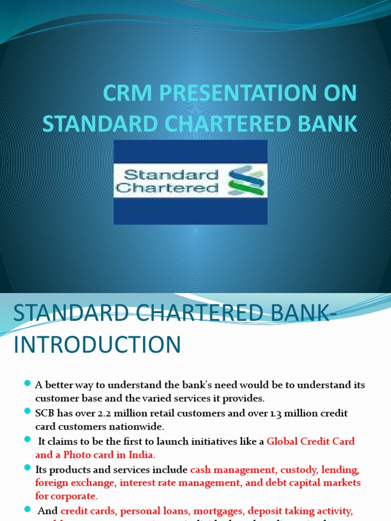 CRM Presentation On Standard Chartered Bank | PDF | Customer ...