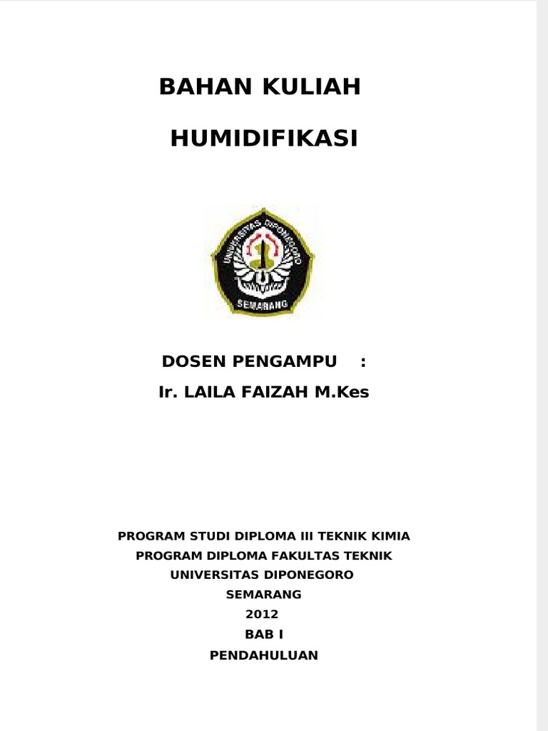 Proses dan Jenis Humidifikasi Udara | PDF