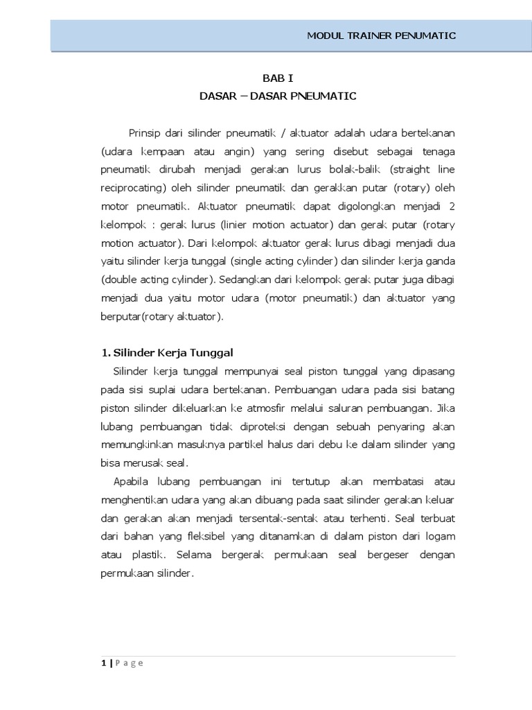 Modul Trainer Pneumatik | PDF | Teknologi & Rekayasa