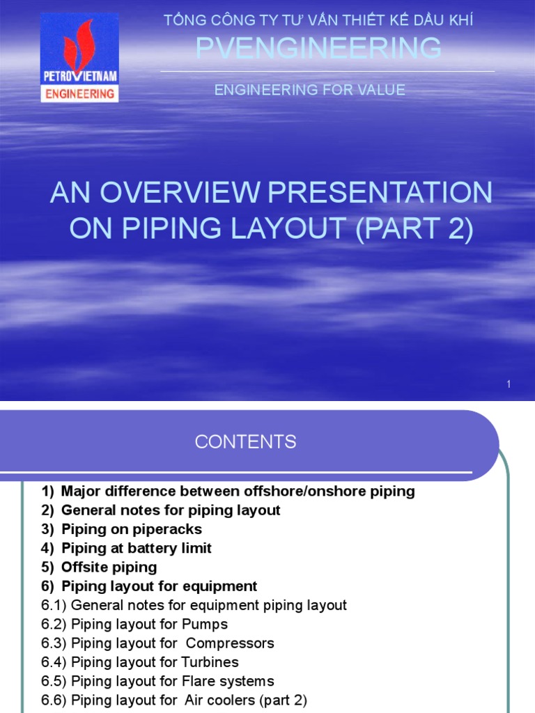 PVE Piping Layout Presentation - Part 2 | PDF | Valve | Pipe (Fluid ...