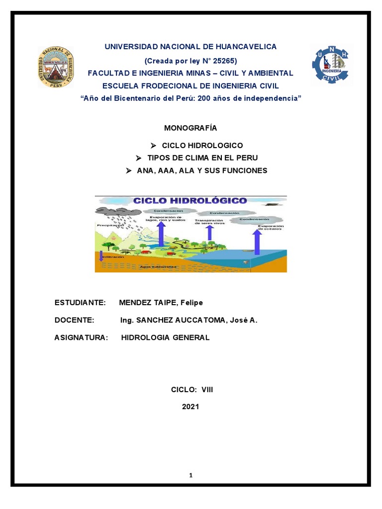 Hidrologia General | PDF | El ciclo del agua | Clima