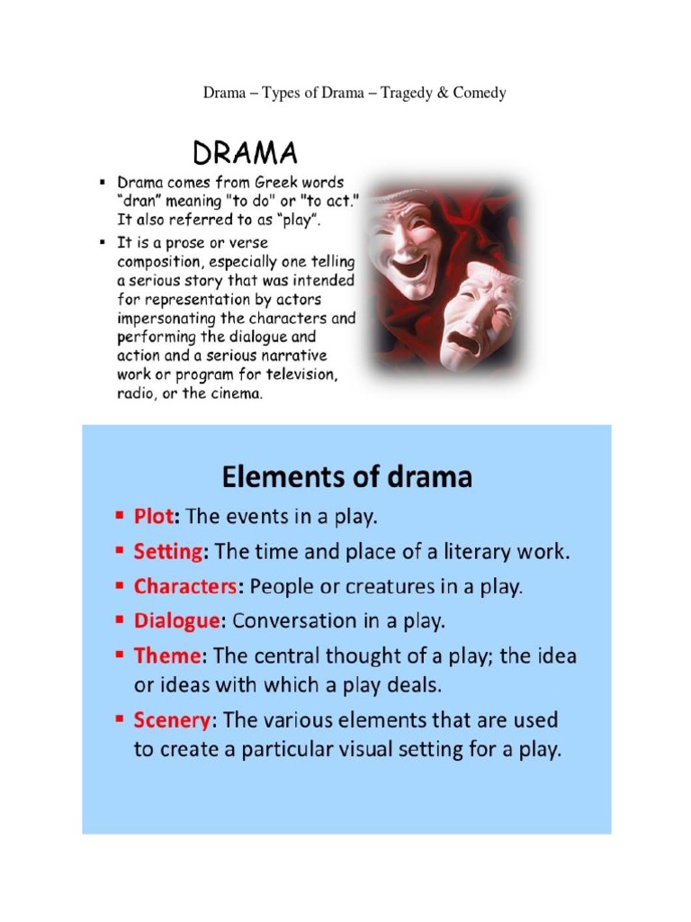 Types of Drama: Tragedy and Comedy | PDF | Tragedy | Comedy
